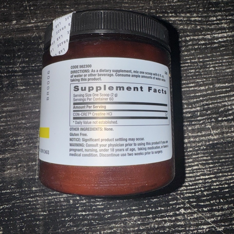 Beyond Raw Chemistry Labs Creatine HCl 60 Servings 120g Muscle ...