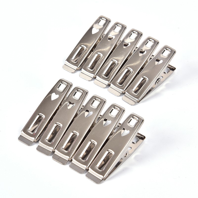 20X Stainless Steel Clothes Pegs Laundry Metal Clamps Hanging Pins Cli ...