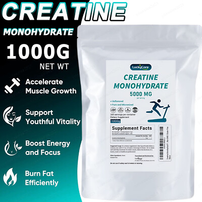 Pure Creatine Monohydrate 2.2lbs Powder Micronized 200 Servings 5g Per ...