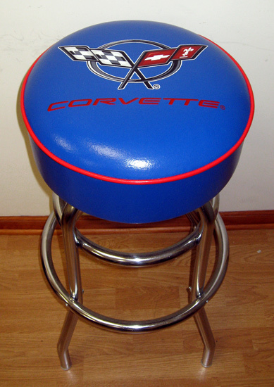 Corvette Racing Flag Royal Blue with Red Piping C-5 Car Sign Bar Stool ...
