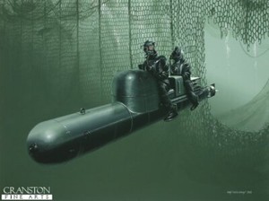 WW2 Naval art print Italian Maiale,manned Torpedo Frogman Regia Marina ...