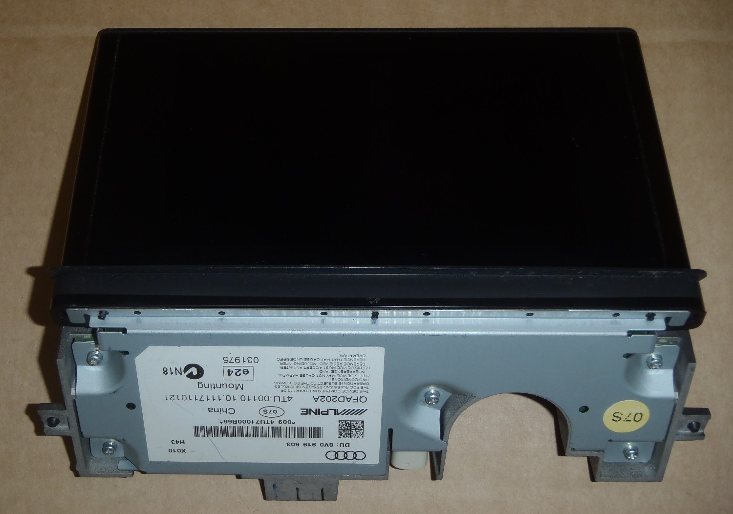 Audi A3 8V ALPINE NAVI NAVIGATION SCREEN LCD DISPLAY DASH 8V0 919 603 ...