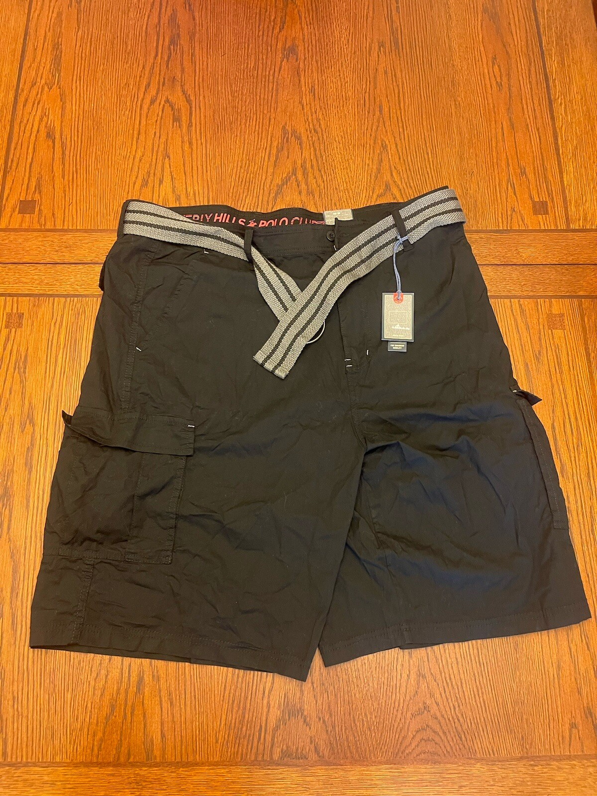 Beverly Hills Polo Club Men's Bottoms Relaxed Straight Cargo Black ...