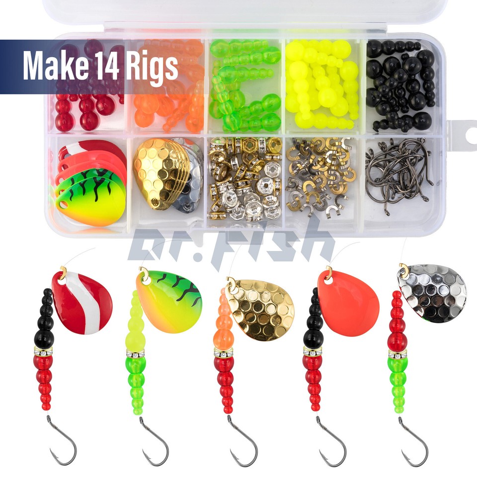 164x Fishing Rig Making Kit Inline Spinner Colorado Trolling Lure Trout Walleye | eBay