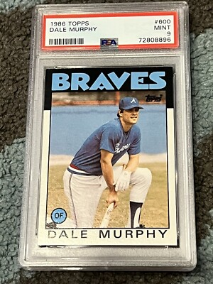 PSA 9 MINT BASEBALL CARD 1986 TOPPS DALE MURPHY ATLANTA BRAVES | eBay