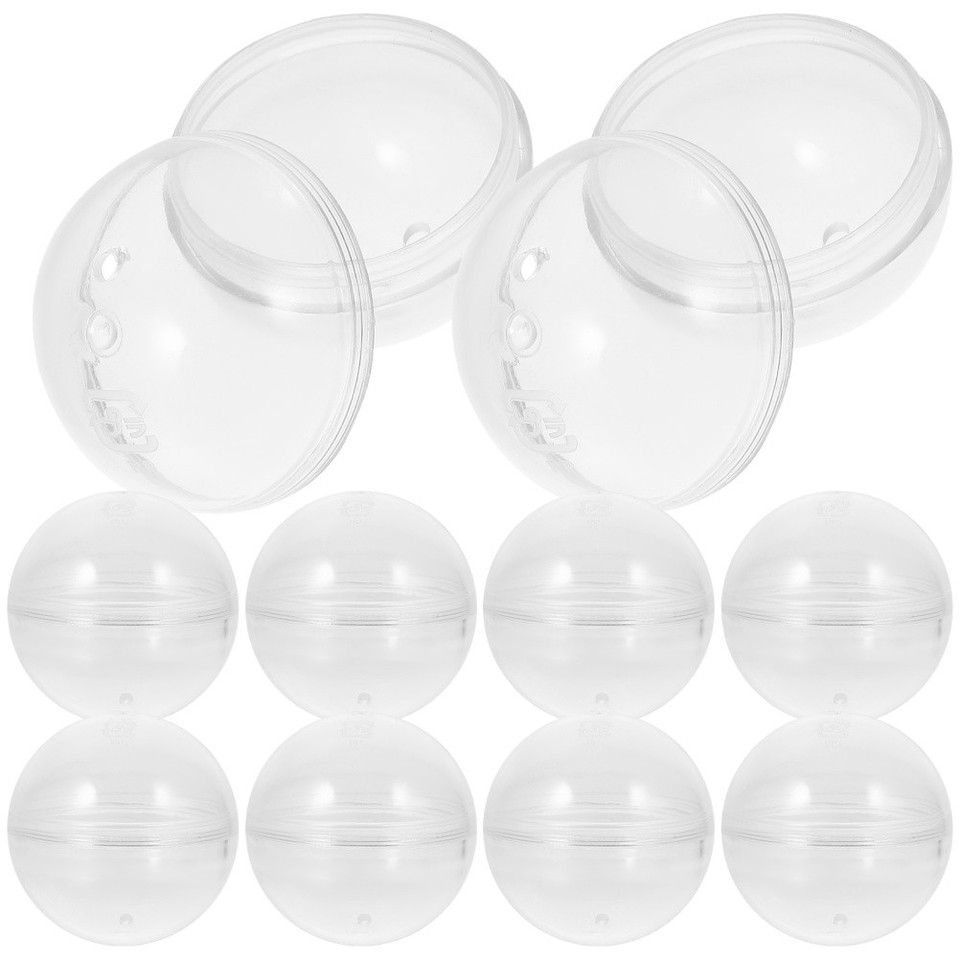 10 Pcs Shell Empty Round Capsules Vending Machine Toy Office Quarter ...