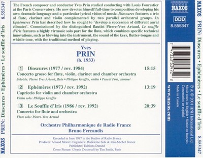 YVES PRIN: DIOSCURES; EPH‚MŠRES NEW CD 747313534722| eBay