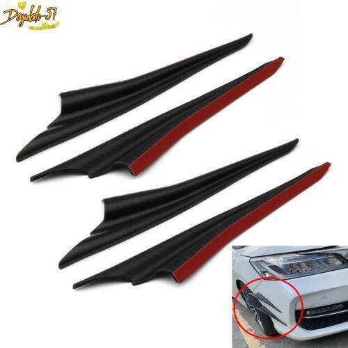 4X Fins Spoiler Wing Lip Splitter Waterproof Universal Fit For Car ...