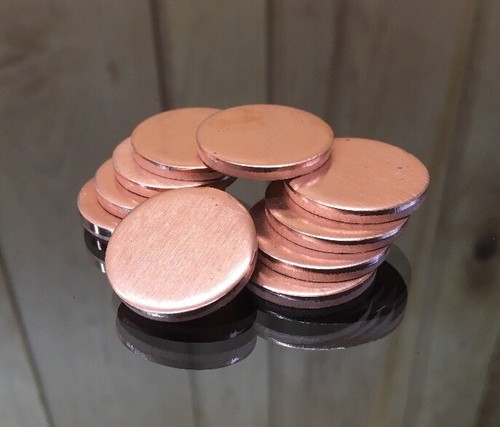 Copper Disk Circle Blanks 1" Diameter 1/8'' Thick 10 Pieces Disc Discs ...