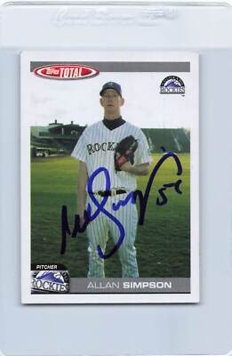 2004 Topps Total #685 Allan Simpson Rockies Signed Auto *J2420 | eBay