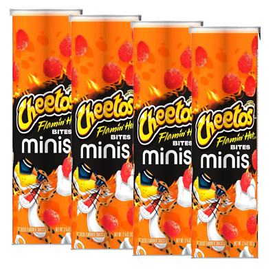 NEW Cheetos Mini-Sized Bites Flamin Hot Crunchy Cheese Snacks 3 5/8Oz ...