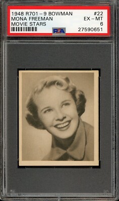 1948 R701-9 Bowman Movie Stars #22 Mona Freeman PSA 6 | eBay
