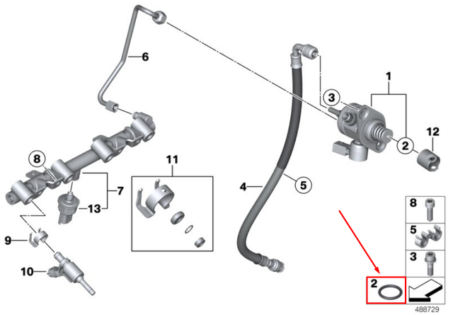 Genuine Fuel Pump O-ring 13517528408 for BMW Mini for sale online | eBay