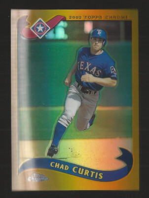 2002 Topps Chrome Chad Curtis Rangers #54 Gold Refractor Rare Short ...
