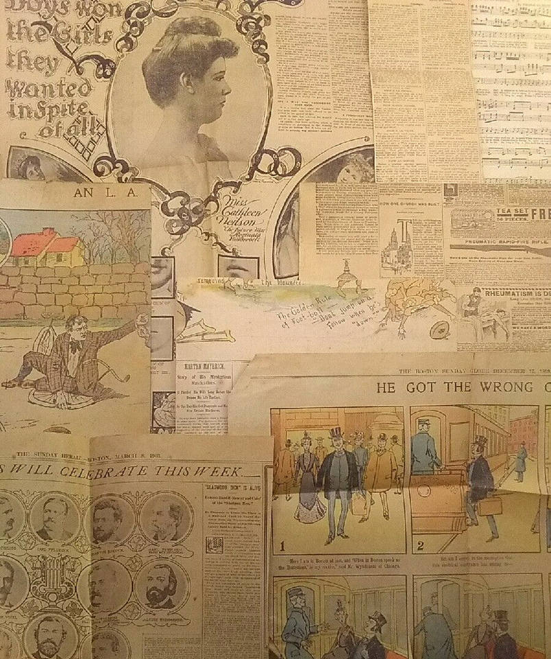 1889-1903 Antique Newspaper Ads Articles of the Day Recipes Music Etc 1 ...
