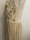 Vintage 80s 90s Rayon Gauze Boho Hippie Embroidered Dress Maxi MPH ...
