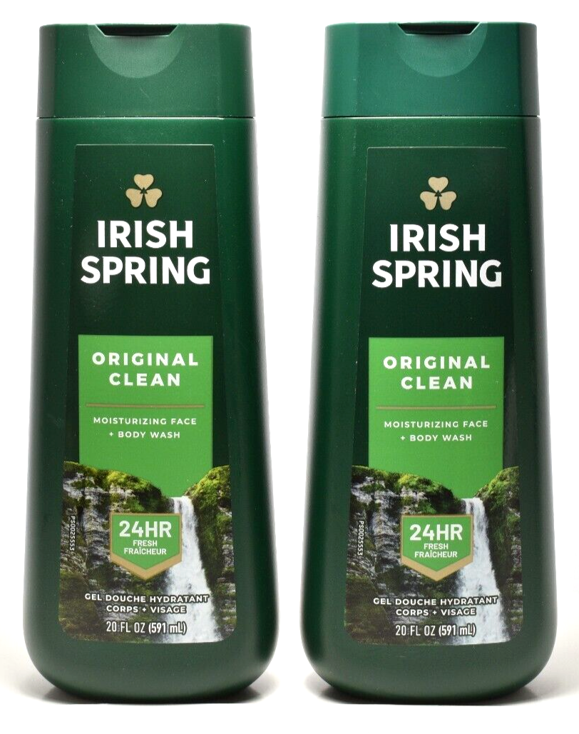 Irish Spring 24 Hour Fresh ORIGINAL CLEAN Scent Face & Body Wash 20oz ...