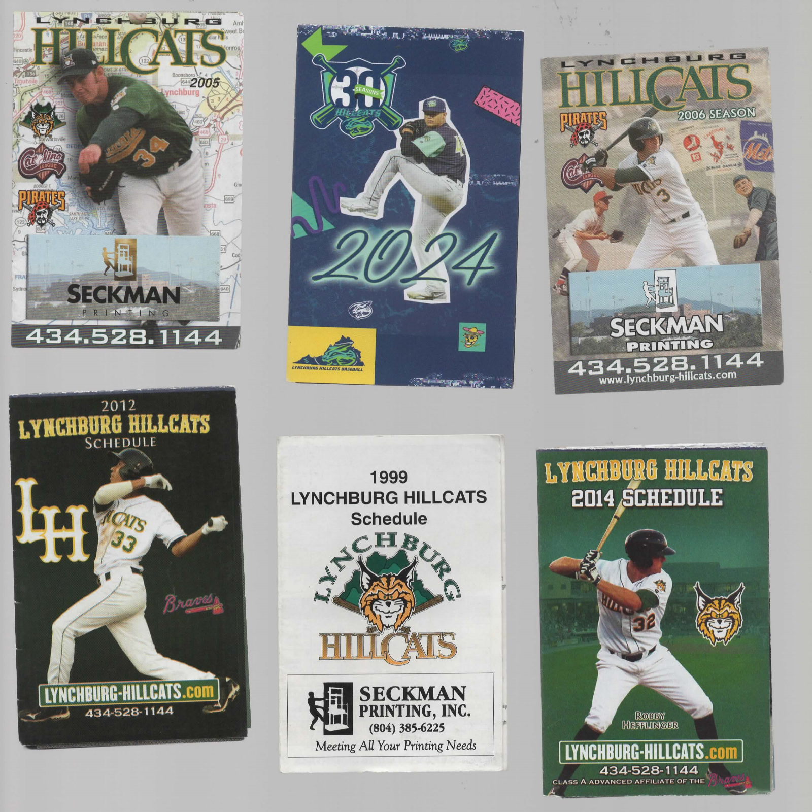 6 - LYNCHBURG HILLCATS POCKET SCHEDULES GUARDINS SINGLE A TEAM | eBay