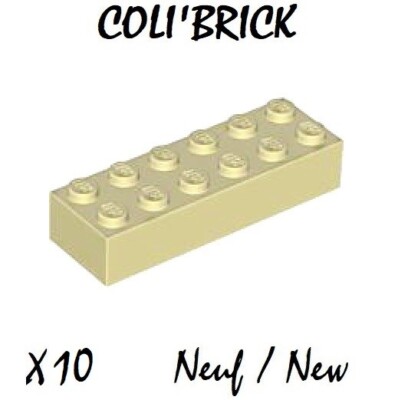 Lego 2456 - 10x Briques / Brick 2x6 - Beige Tan - lot kg New Neuf | eBay