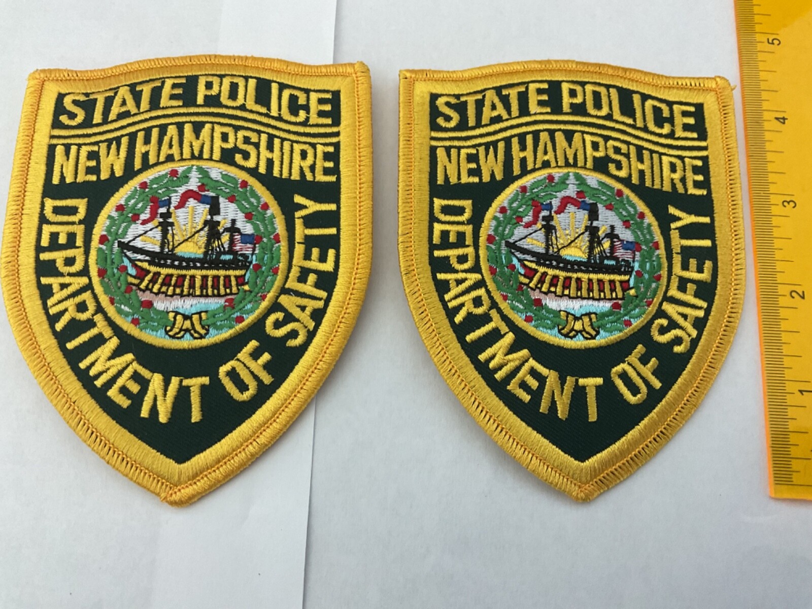 New Hampshire State Police collectable Patch Set 2 pieces TRACKING and ...