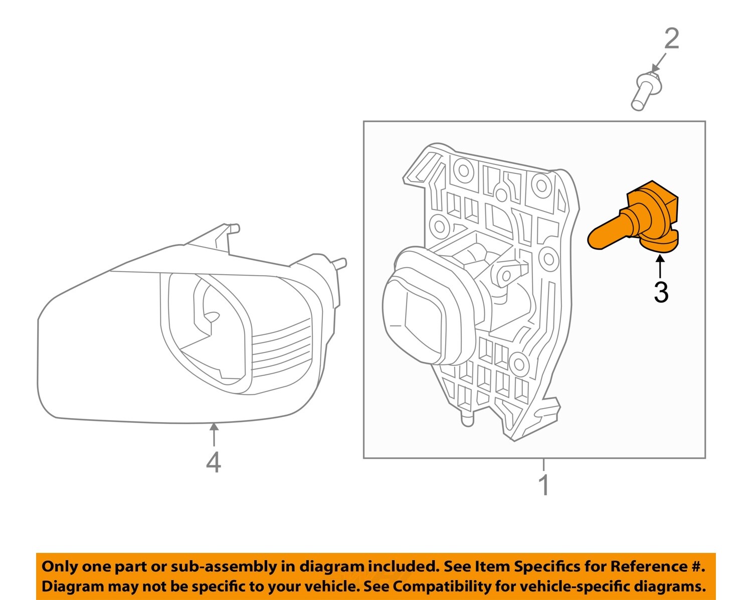 FORD OEM 99-19 Cougar Front Lamps Fog Lamps-Fog Lamp Bulb XL3Z13466AA ...