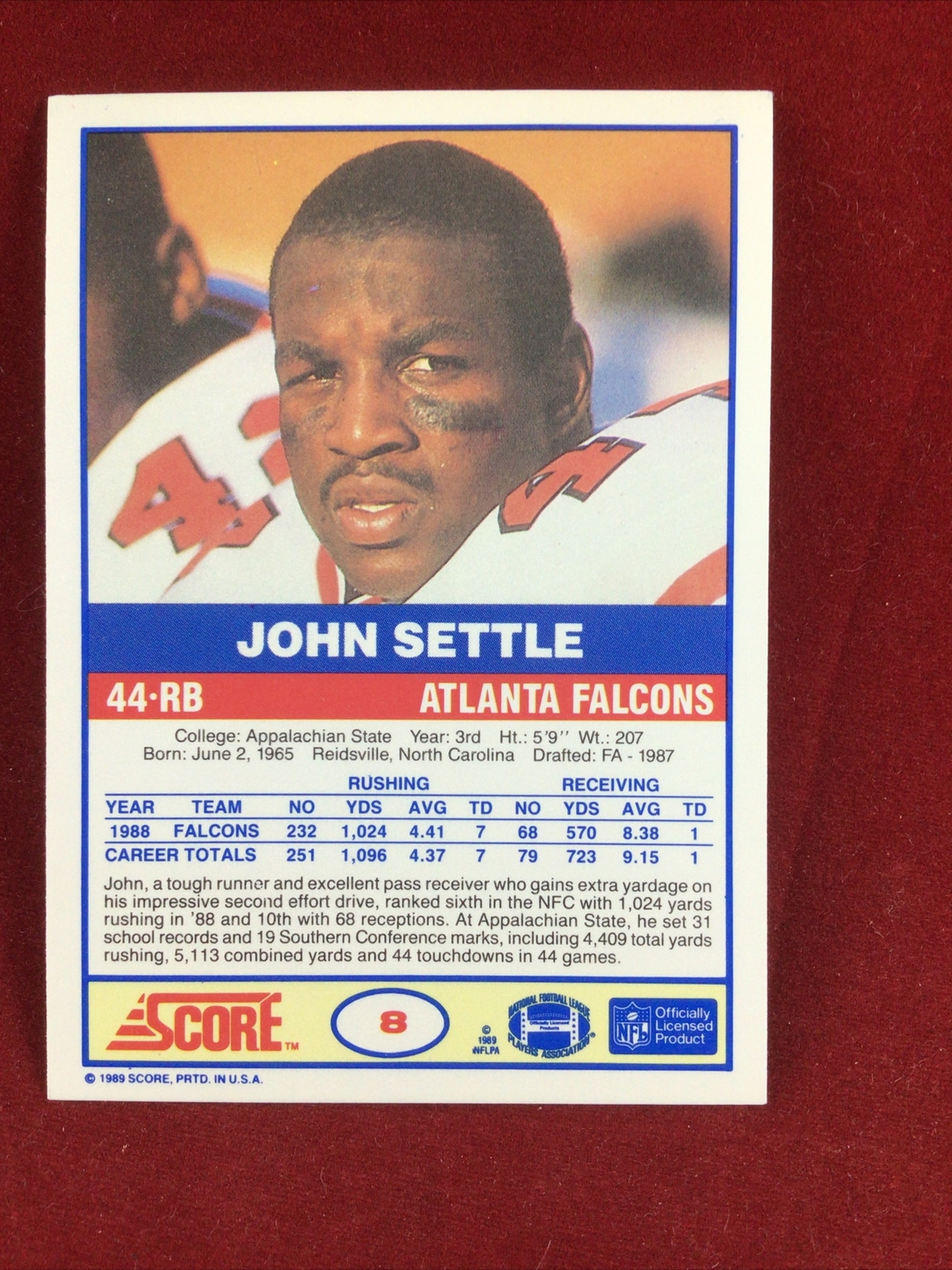 John Settle -Appalachian st- Atlanta Falcons Autographed Rookie Card | eBay
