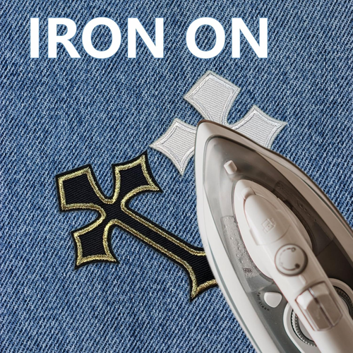 Cross Patches Iron on Cross Embroidery Applique Patch, DIY Decor ...