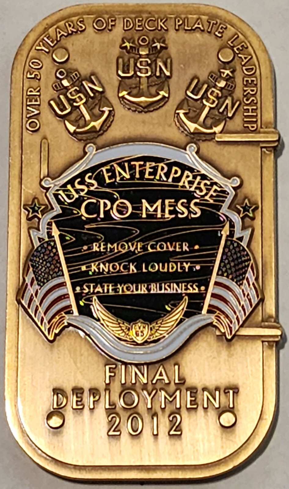 USS Enterprise (CVN 65) Final Deployment 2012 CPO Mess Navy Chief ...