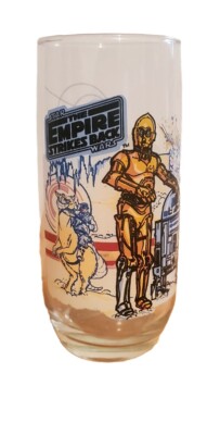 1980 Star Wars The Empire Strikes Back C3PO R2D2 Drink Glass Burger ...