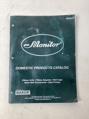 Monitor Domestic Products Catalog - Baker Manufacturing Company | eBay