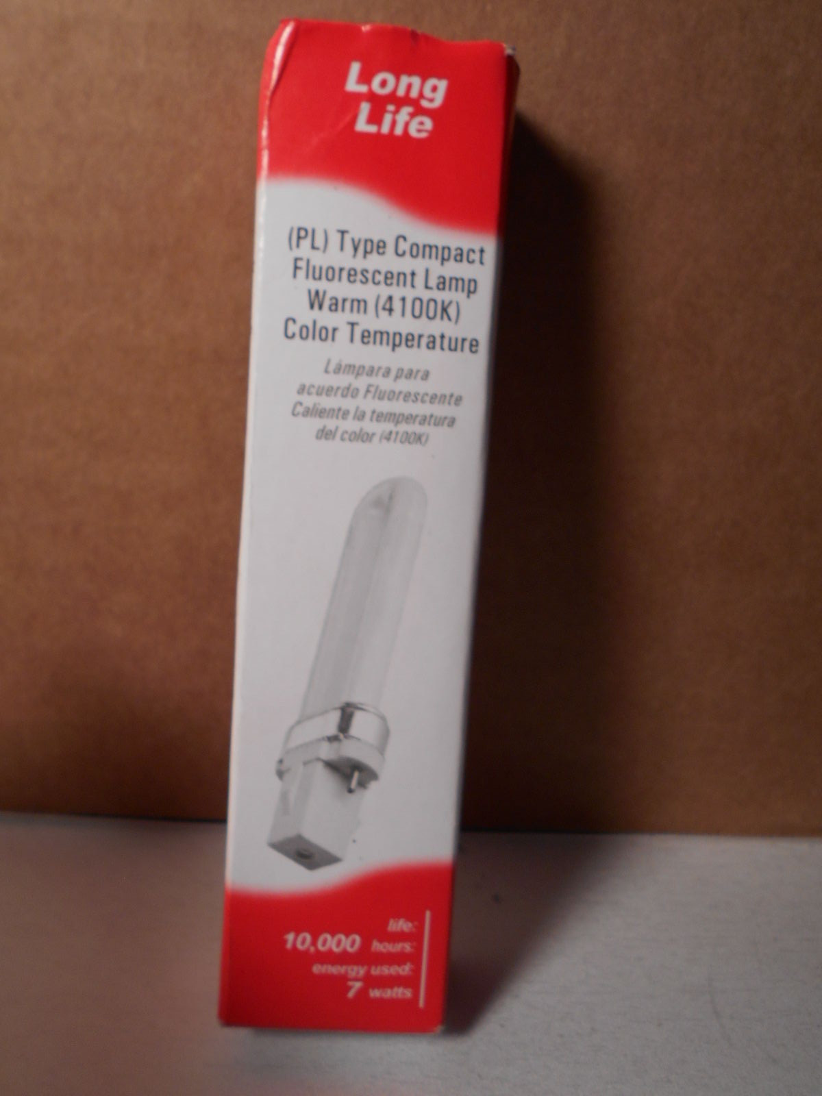 QTY4 7 watt compact fluorescent lamp 120V 2 pin socket Warm (4100K ...