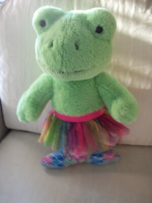 Build A Bear MER FROG Mermaid Green Frog Plush Toy 18" Tie Dye Tutu Ex ...