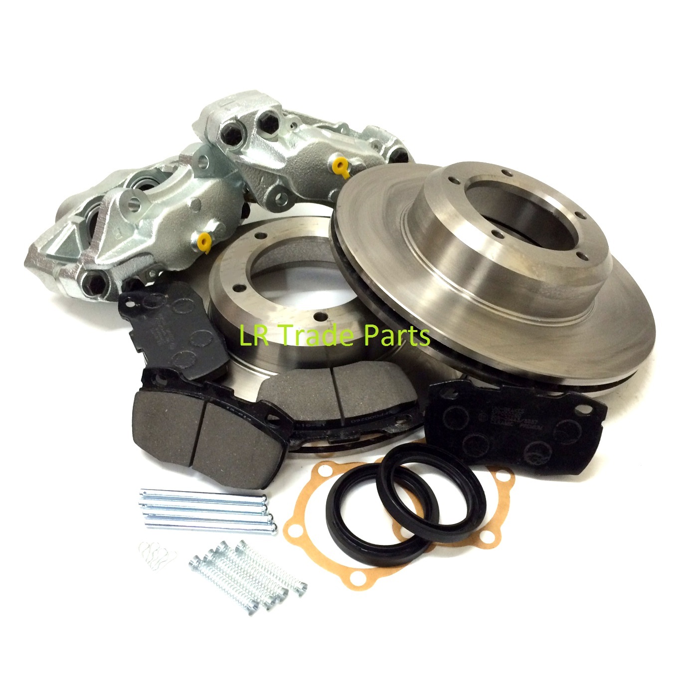 LAND ROVER DEFENDER 110 FRONT VENTED BRAKE UPGRADE KIT, DISCS, CALIPERS ...