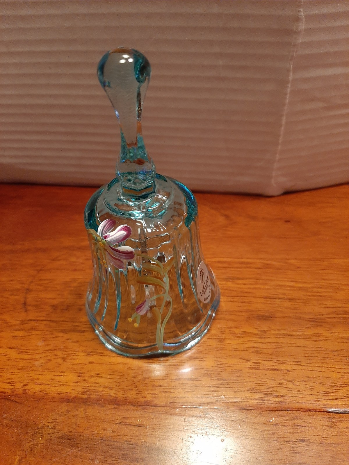 Fenton Art Glass Blue Topaz Bell "Priscilla Bell" | eBay
