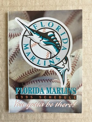 Florida Marlins 1995 Mlb Pocket Schedule Ebay