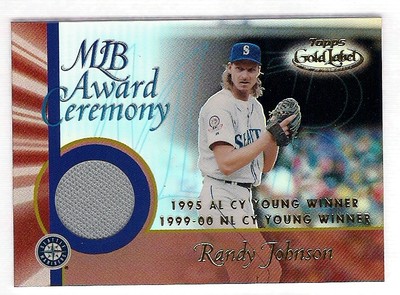 Randy Johnson 2001 Topps Gold Label Awards Ceremony Relic Card #GLR-RJ ...