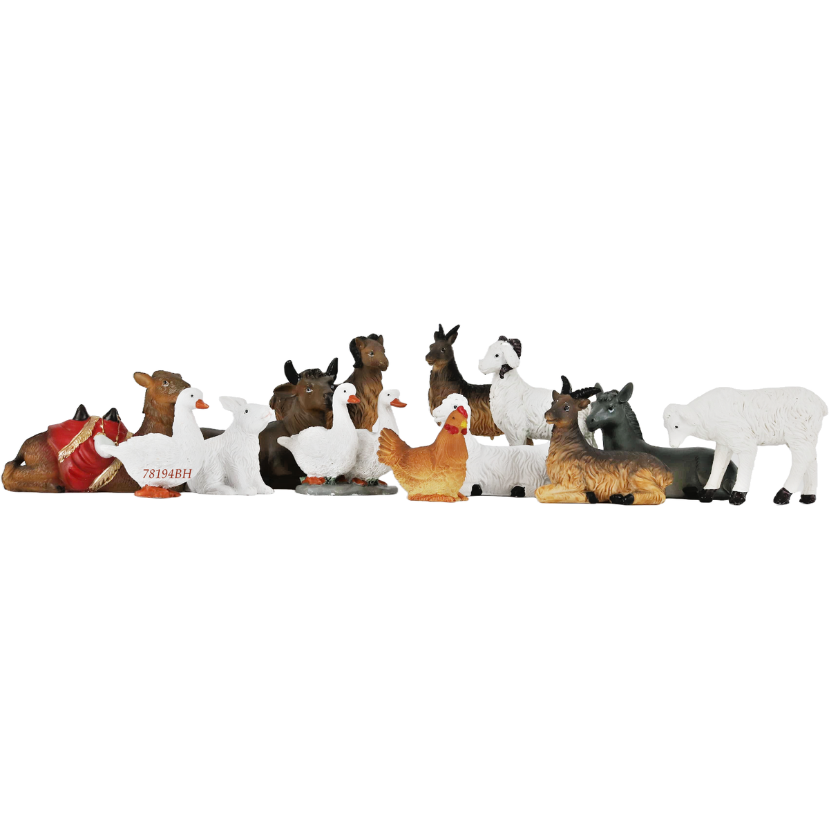 Pesebre One Holiday Way Minimalist Wooden Cement Faceless Holy Family