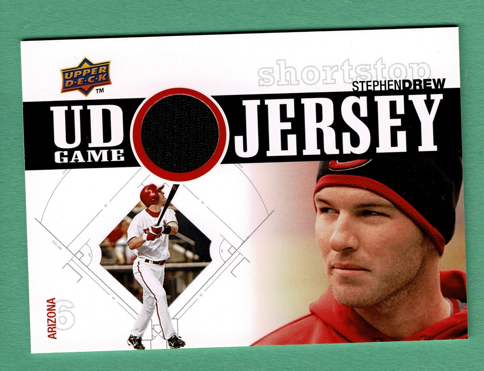 2010 UD GAME JERSEY STEPHEN DREW #UDGJ-SD NRMT UPPER DECK USED BASEBALL ...