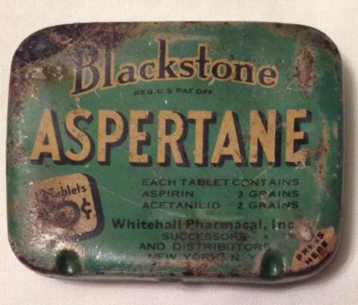 Vintage Blackstone's Aspertane Aspirin Tin | eBay