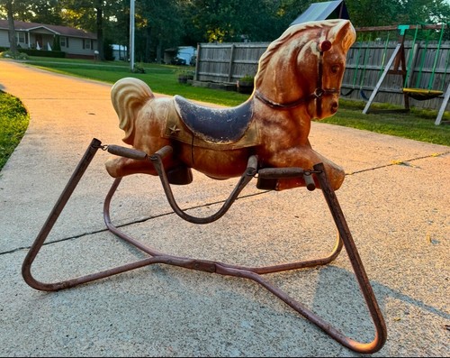 Vintage Wonder Horse Spring Rocking Horse Antique | eBay