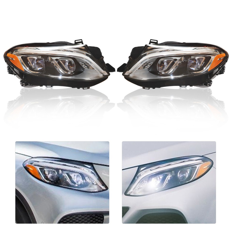 For 2016-2019 Mercedes-Benz GLE Class W166 Full LED Headlight Front ...