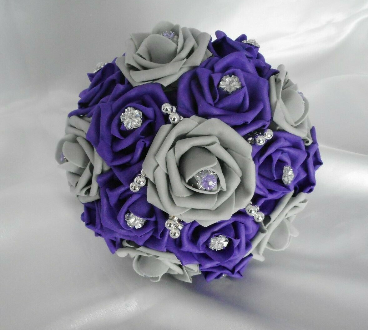 Purple And Silver Wedding Flowers