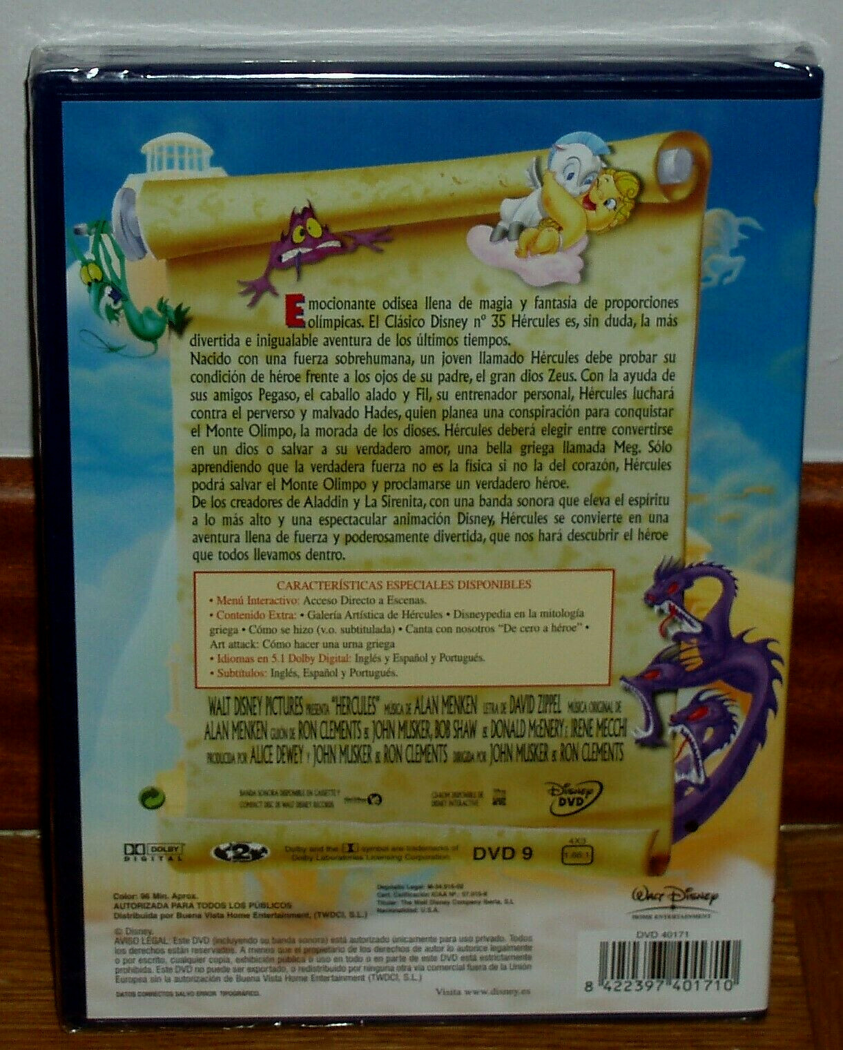 Hercules Disney Classic Nº 35 DVD Sealed New Animation (Sleeveless Open ...