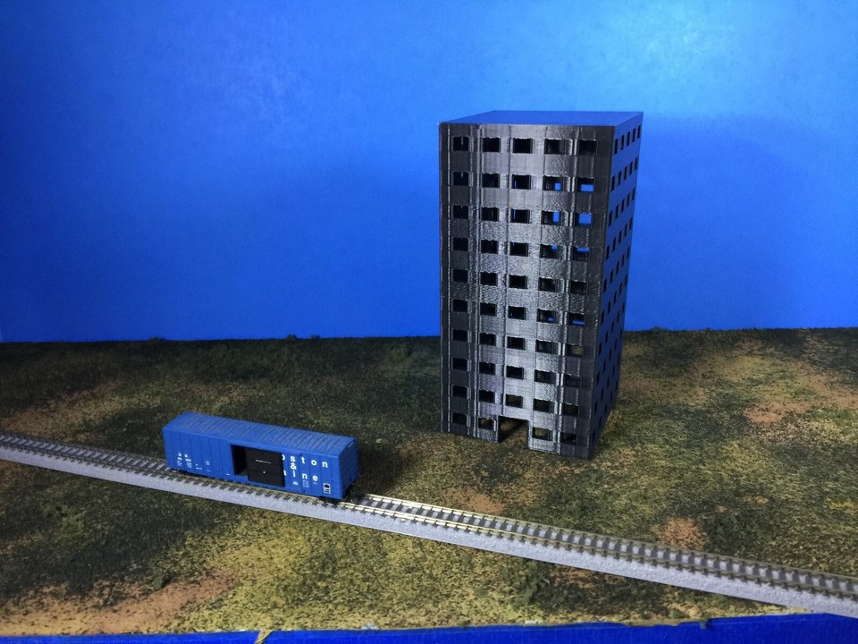 10 Story APARTMENTS or OFFICES City Building Z Scale 1:220 No Assembly ...