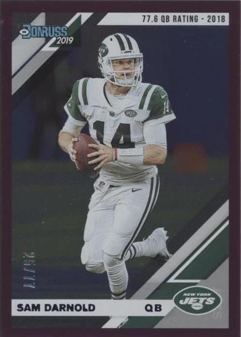 2019 Panini Donruss - Sam Darnold #186 Season Stat Line /77 for sale ...