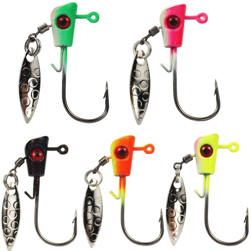20Pcs Underspin Shad Darts Jig Heads Fishing Hook Crappie Bass Lure 1/ ...