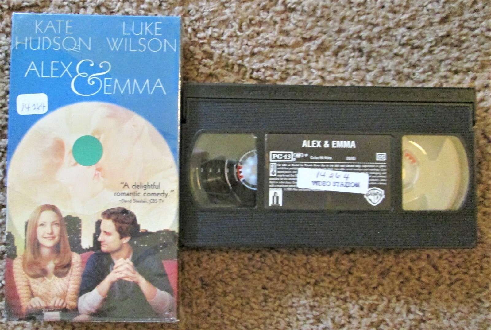 Alex and Emma (VHS, 2003) Kate Hudson Luke Wilson Sophie Marceau David ...