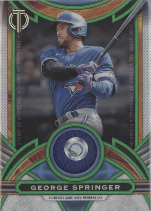 2023 Topps Tribute - Stamp of Approval Relics George Springer #SOA-GSP ...