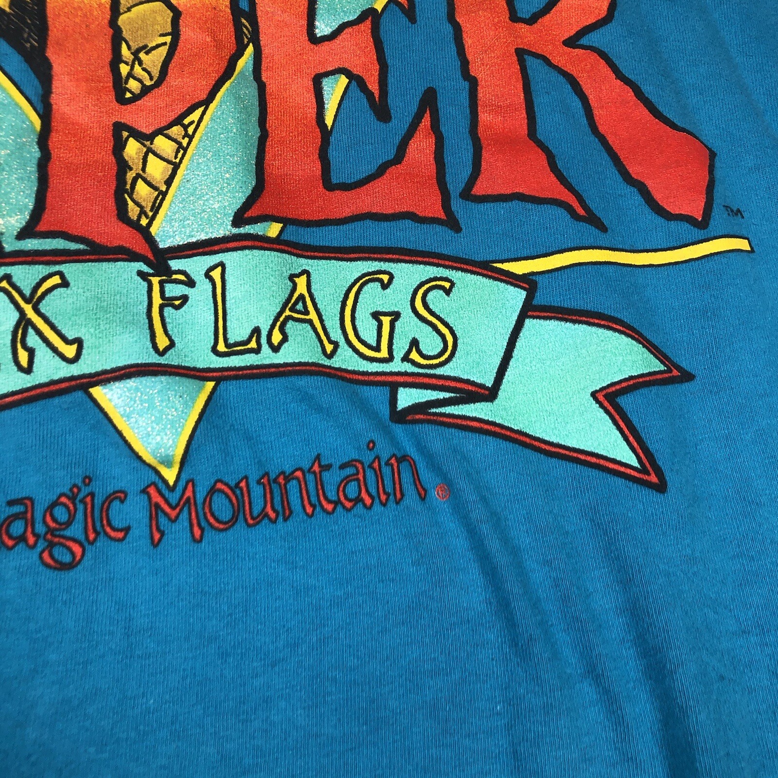 Vintage 90s Six Flags Magic Mountain Viper Rollercoas… - Gem