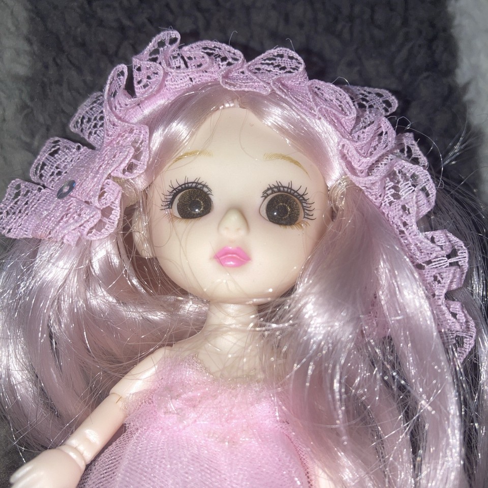 BJD 6" Dolls Lot Of 4 Cute Expressions Life Like Eyes Dresses Shoes ...